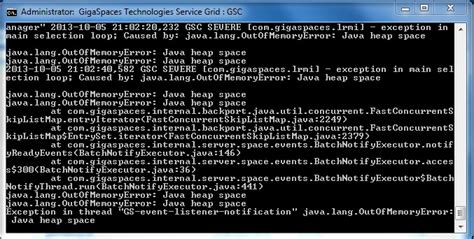 Gigaspaces Lrmi Java Heap Space Outofmemoryerror Stack Overflow