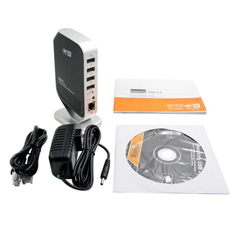 Desxz M4 4 Port Networking USB 2 0 Print Server Printer Share 4 USB HUB Devices 100Mbps Network