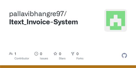 GitHub Pallavibhangre Itext Invoice System