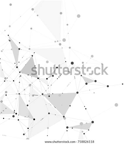 abstract science background connected dots lines stock vector royalty