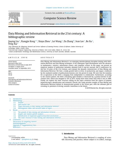 Data Mining And Information Retrieval In The 21st Century A
