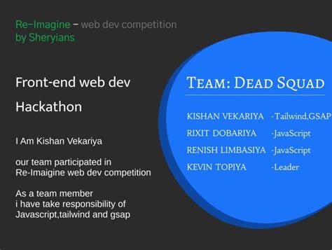 Kishan Vekariya On Linkedin Webdev Hackathon Teamdeadsquad Innovation Sheriyanscodingschool