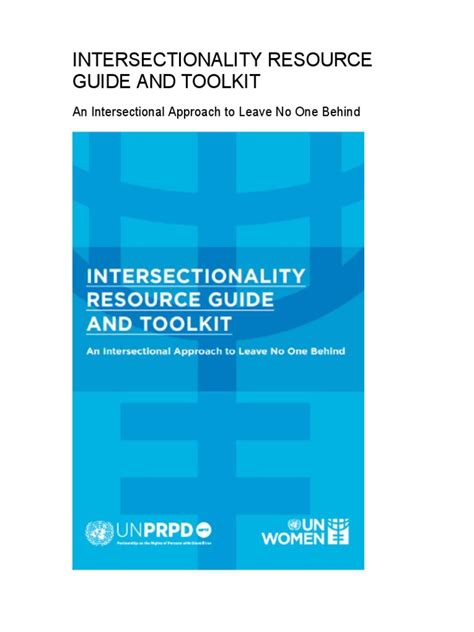 Intersectionality Resource Guide And Toolkit Large Print En Pdf Social Science