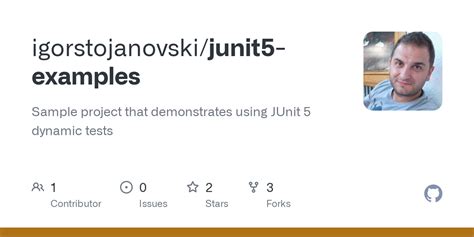 github igorstojanovski junit5 examples sample project that