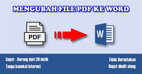 Cara Cepat Convert Pdf Ke Word Tanpa Koneksi Internet E Baca