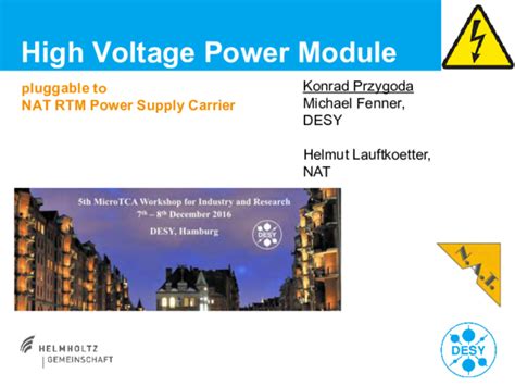 High Voltage Power Module Pluggable To Nat Rtm Power Supply Carrier