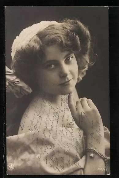 Foto Ak Npg Nr H Bsche Junge Frau Mit Nachdenklichem Blick Eur Picclick De