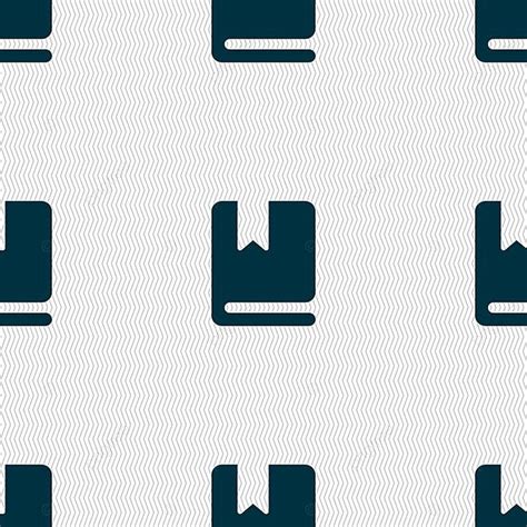 Vector Geometric Texture Seamless Pattern Featuring A Bookmark Icon