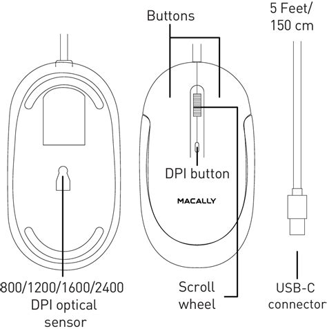 Macally Ucdyanmouse 3 Button Optical Usb C Mouse Manual Manualslib