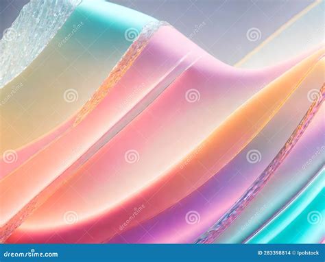 An Abstract Expressionistic Composition Featuring Vibrant Swirl And Wave Shapes Royalty Free