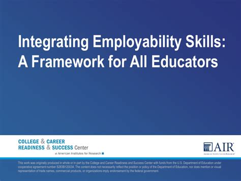 Integrating Employability Skills A Framework For Educators