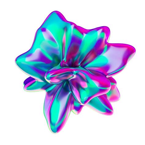 Premium Photo Chrome Shape With Bright Gradient Colors 3d Rendering Premium Photo Chrome Shape With Bright Gradient Colors 3d Rendering