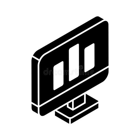 Bar Chart Inside Monitor Showing Concept Icon Of Online Analytics Or