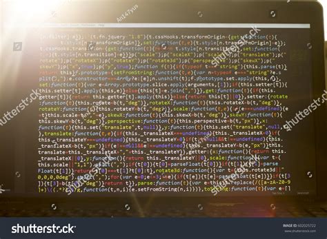 Minificated Web Development Javascript Code Sunset Stock Photo Shutterstock