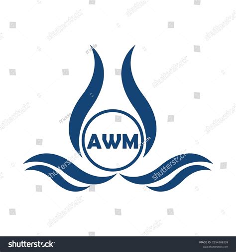 Awm Letter Logo Design White Background Stock Vector Royalty Free 2354208239 Shutterstock