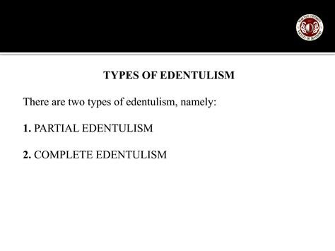 Solution Complete And Partial Edentulism And Concepts Introduction To