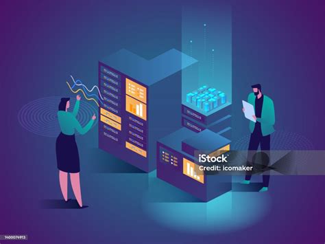 Vector Isometric Concept Of Data Analysis Stock Illustration Download