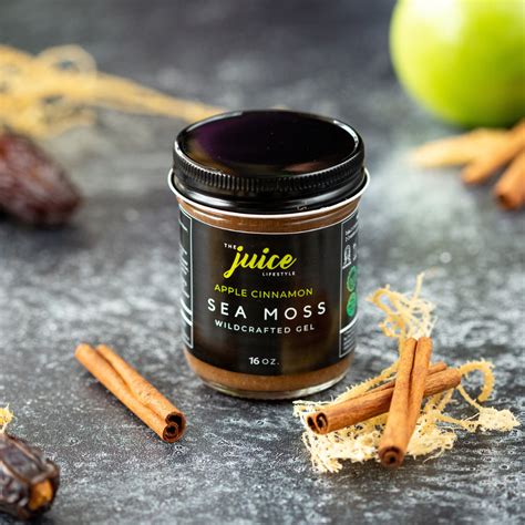 Apple Cinnamon Sea Moss Gel Nutrient Rich Irish Sea Moss Supplement