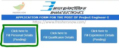 How To Fill Bel Ghaziabad Trainee Engineer Project Engineer Application Form