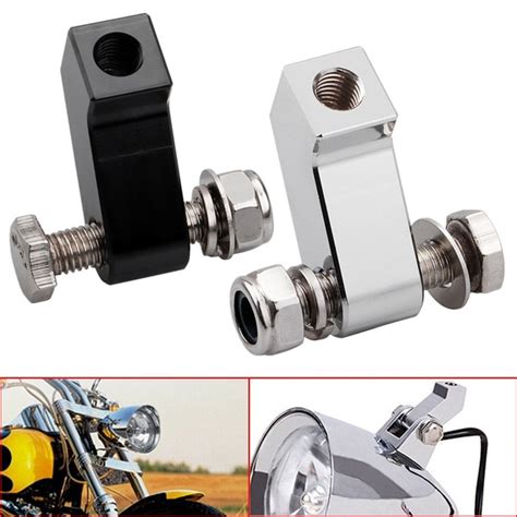 Cnc Aluminum Motorcycle Headlight Extension Mounting Block Bracket For Dyna Softail Breakout