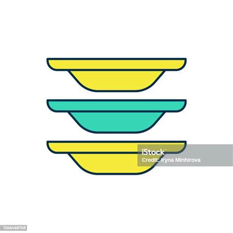 흰색 배경에 격리 된 윤곽 윤곽 세척 접시 아이콘 요리 아이콘을 청소합니다 식기 세척기 표지판 식기 기호를 청소합니다 벡터 가득 찬에 대한 스톡 벡터 아트 및 기타 이미지