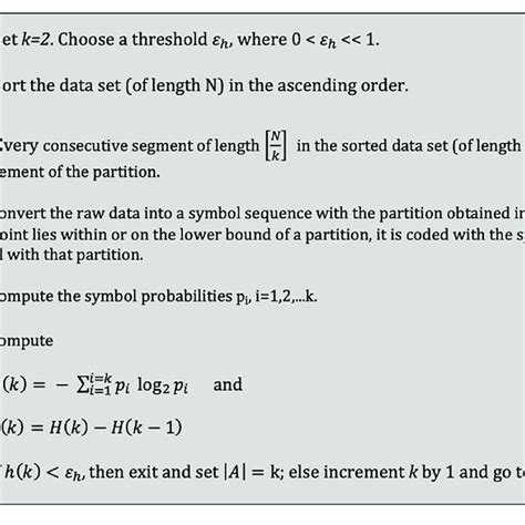Algorithm For Selecting The Number Of Symbols Download Scientific