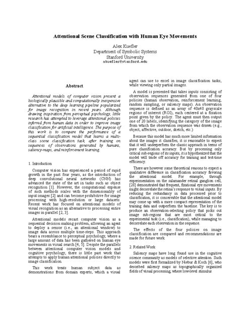 Attentional Scene Classification With Human Eye Movements Although Drawing Inspiration From