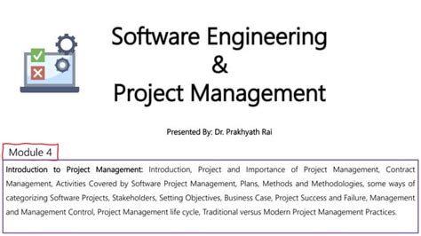 Software Engineering And Project Management Introduction To Project