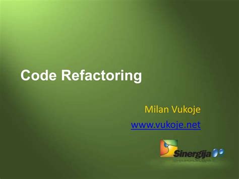 Code Refactoring Pptx Web Development Internet