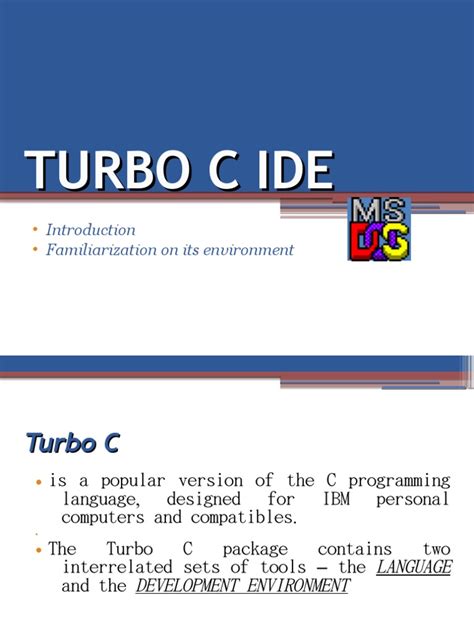 Turbo C Ide Introduction Pdf System Software Computer Programming Tools