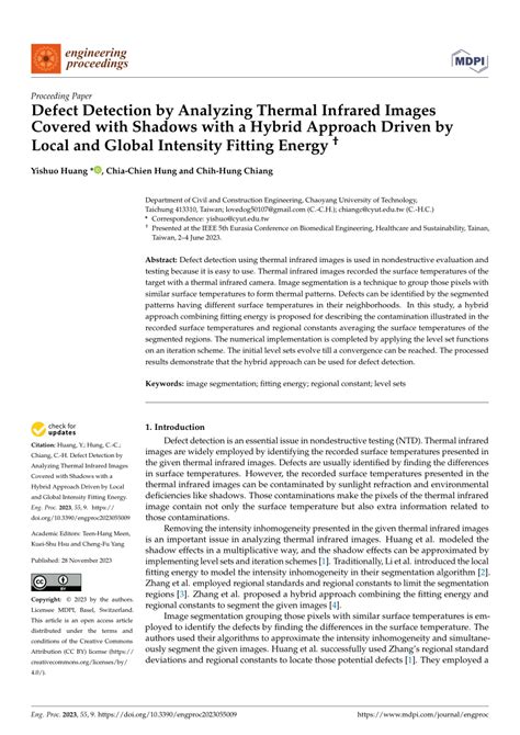 Pdf Defect Detection By Analyzing Thermal Infrared Images Covered