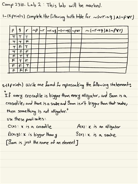 comp2310 lab 2 pdf mathematics metalogic