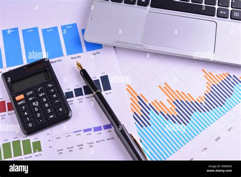 Graphs Charts Business Table The Workplace Of Business People Stock Photo Alamy