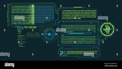 HUD Interface Design For Decoding Satellite Signals Stock Vector Image Art Alamy