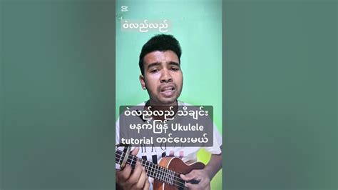 ဝဲလည်လည်မောင့်အချစ်ဝဲလည်လည် Ukulele Cover Cover ပိုးအိစံ ခွန်ချစ