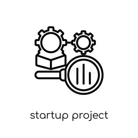 Startup Project Search Icon From Startup Collection Stock Vector Illustration Of Concept
