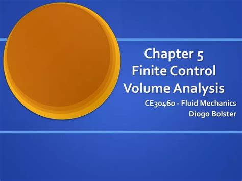 Ppt Chapter 5 Finite Control Volume Analysis Powerpoint Presentation