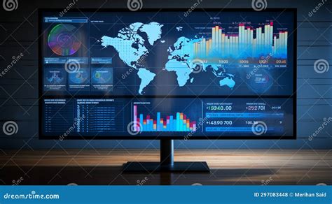 dashboard displays a variety of data analytics graphs ai generative
