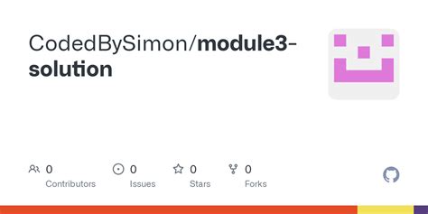 github codedbysimon module3 solution