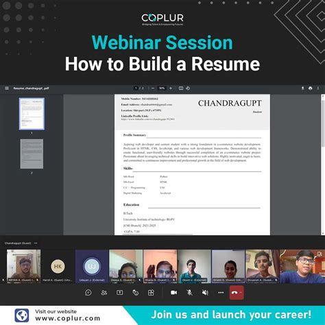 Webinar How To Build A Resume Coplur Posted On The Topic Linkedin