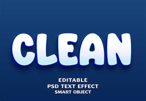 Premium Psd Clean 3d Text Effect Design