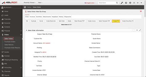 Sales Order Transaction History Enhancements