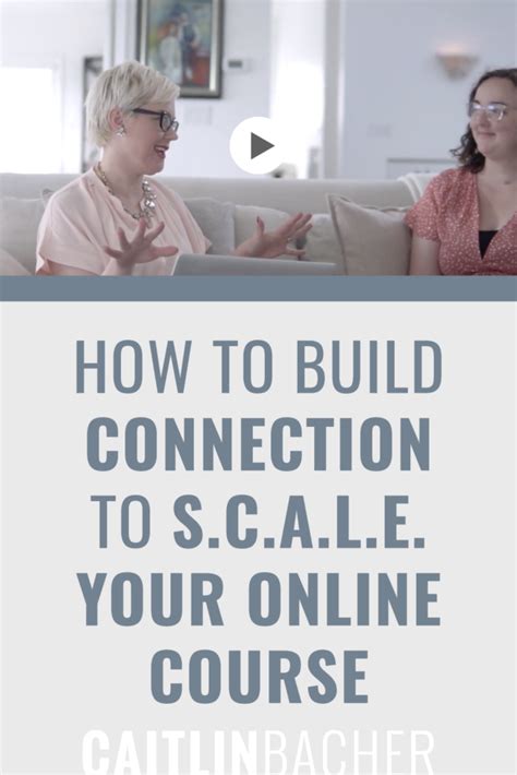 How To Build CONNECTION To S C A L E Your Online Course Caitlinbacher Com
