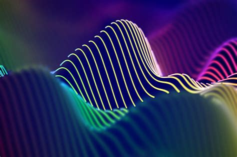 3d Sound Waves Big Data Abstract Visualization Stock Illustration Download Image Now
