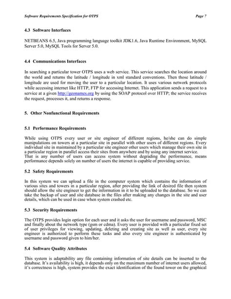 Software Requirements Specification Srs For Online Tower Plotting
