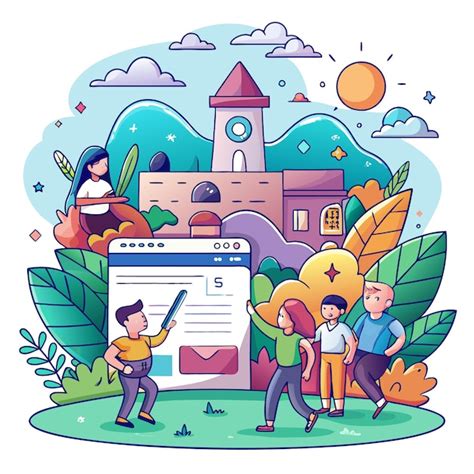 Students Collaborate On Project In Online Classroom Premium Ai