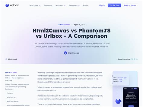Html2canvas Vs Phantomjs Vs Urlbox A Comparison Urlbox