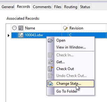 How To Change An Item Or File Lifecycle State When The Item Is Associated To A Change Order In Vault