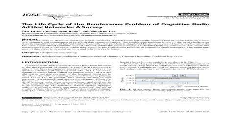 Pdf The Life Cycle Of The Rendezvous Problem Of Cognitive