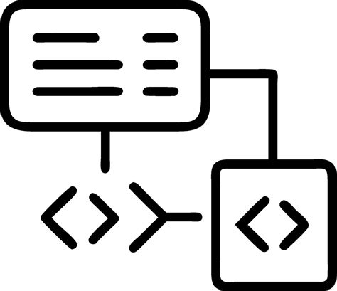 programming system and code repository icon with space for text and